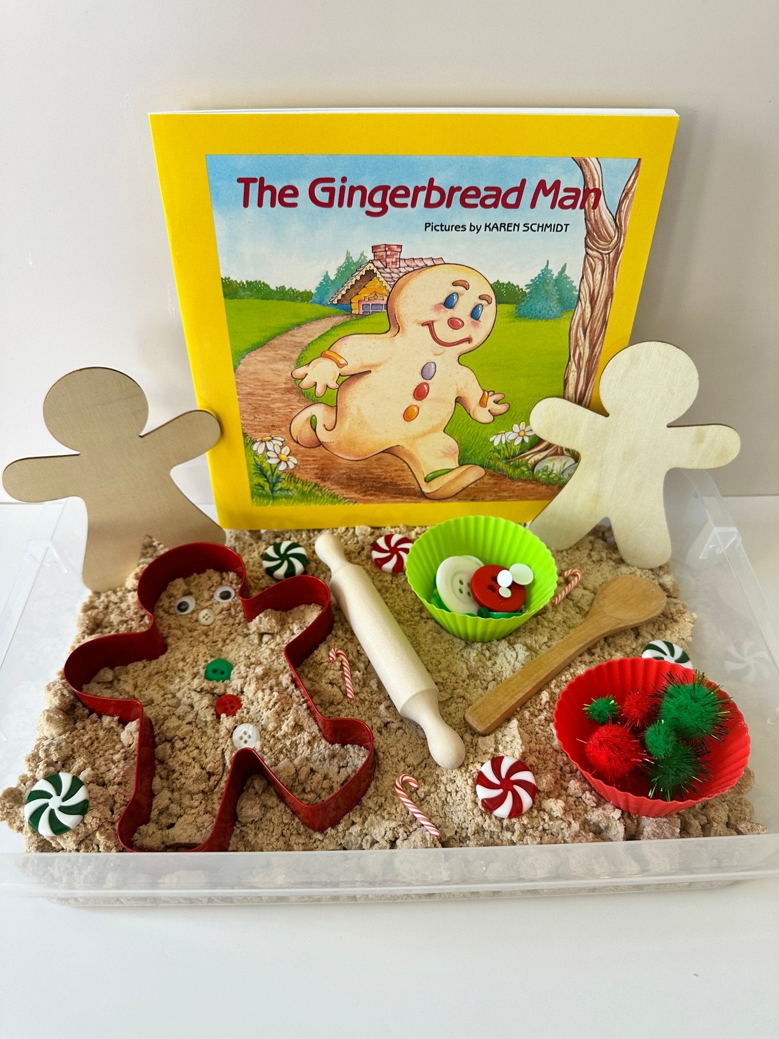 Gingerbread Man Sensory Box – Curious Kids Lab